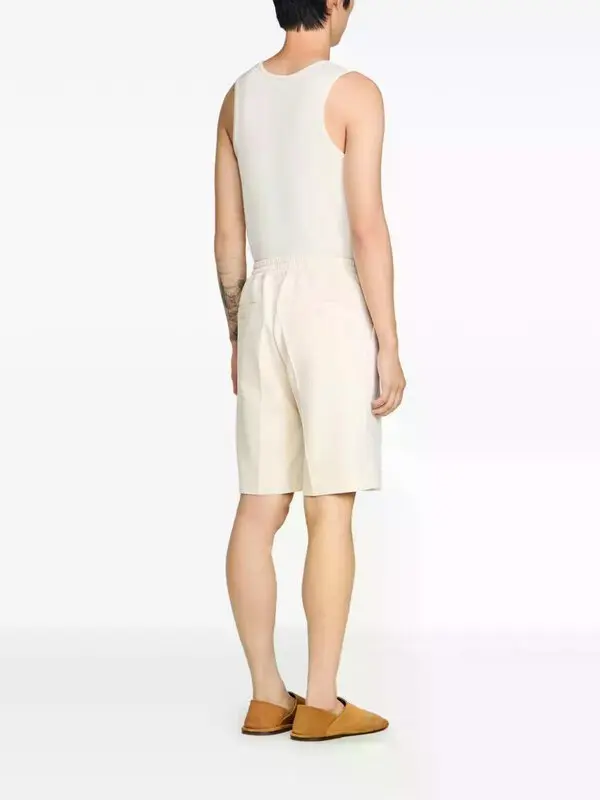 Sandro Jersey Bermuda Shorts With Drawstring - Neutrals