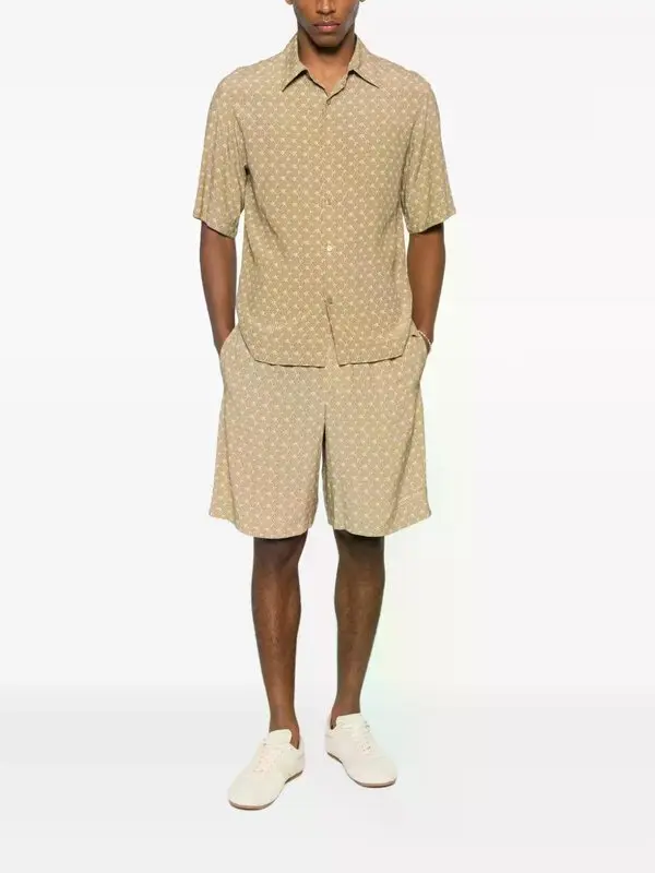 Sandro Loose-fit Chain Link Print Shirt - Neutrals
