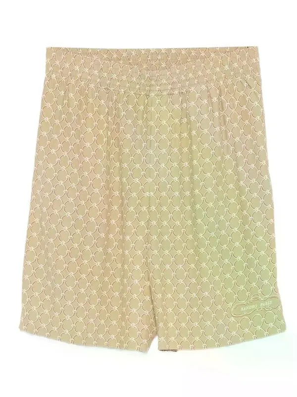 Sandro Geometric-pattern Shorts - Neutrals