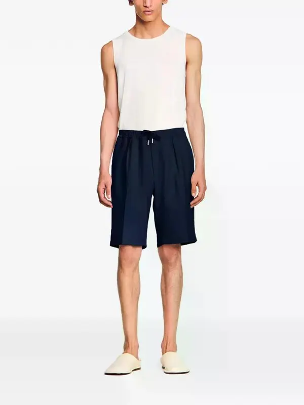 Sandro Jersey Bermuda Shorts - Blue