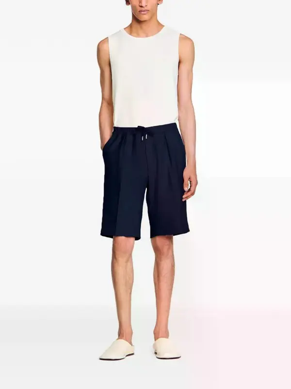 Sandro Jersey Bermuda Shorts - Blue
