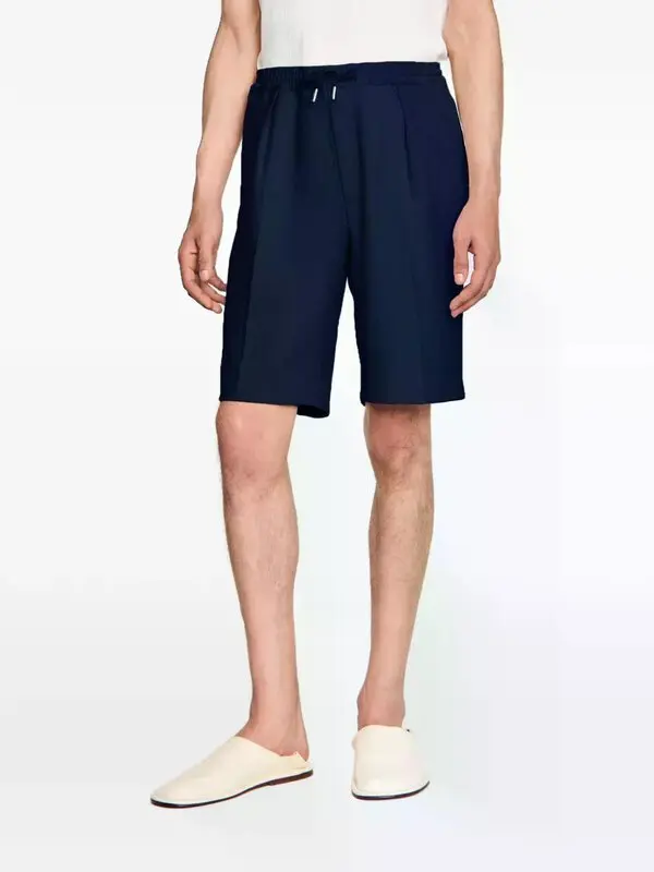 Sandro Jersey Bermuda Shorts - Blue
