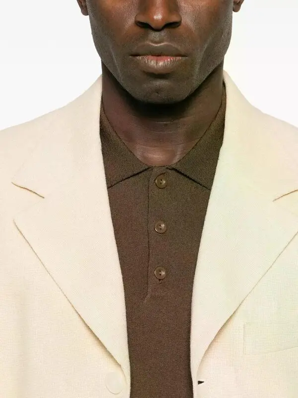 Sandro Button Long-sleeve Polo Shirt - Brown