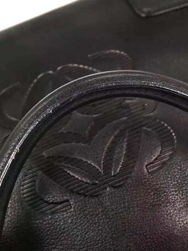 Loewe 2008 Fusta Embossed Tote Bag - Black