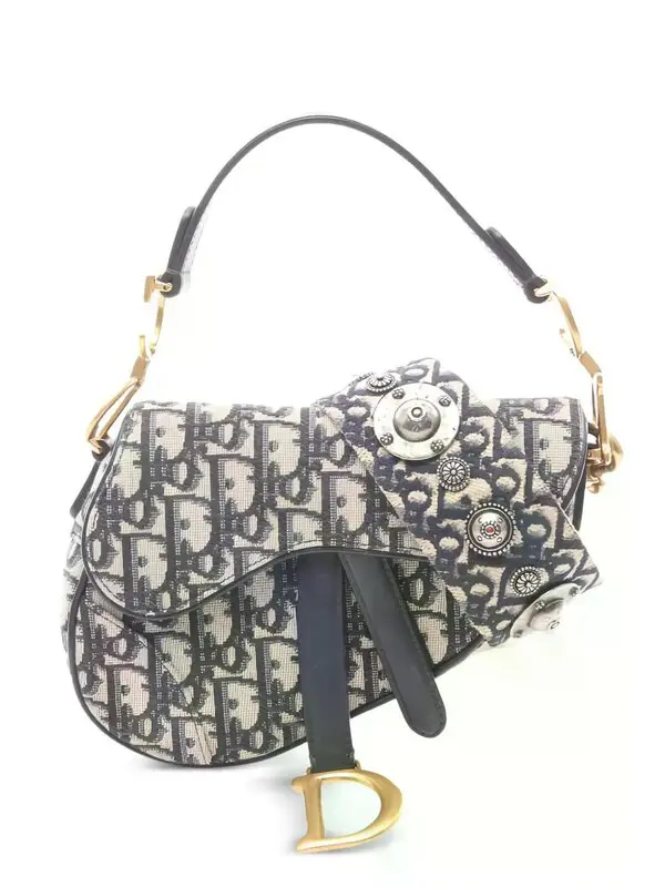 Dior 2010s Saddle Tote Bag - Blue