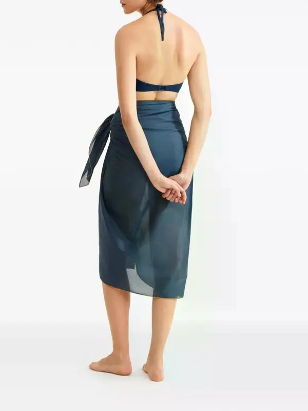 ERES Cabine Yellow-trim Sarong - Blue