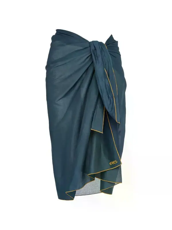 ERES Cabine Yellow-trim Sarong - Blue
