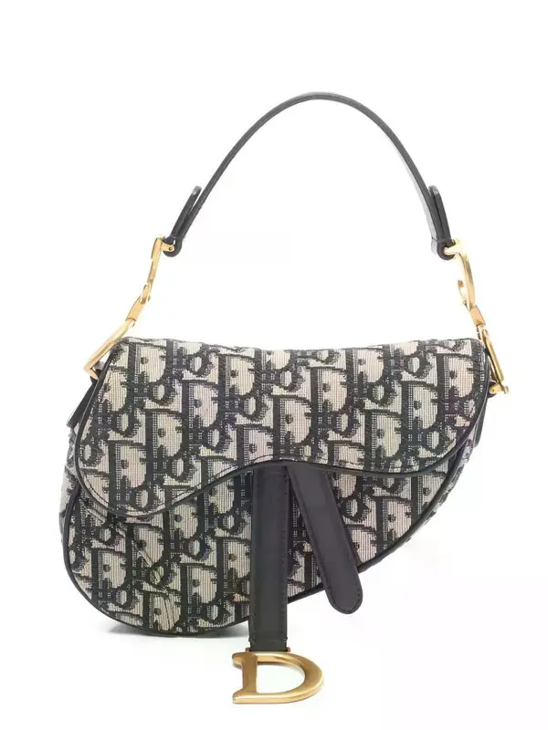 Dior 2010 Mini Saddle Oblique Shoulder Bag - Neutrals
