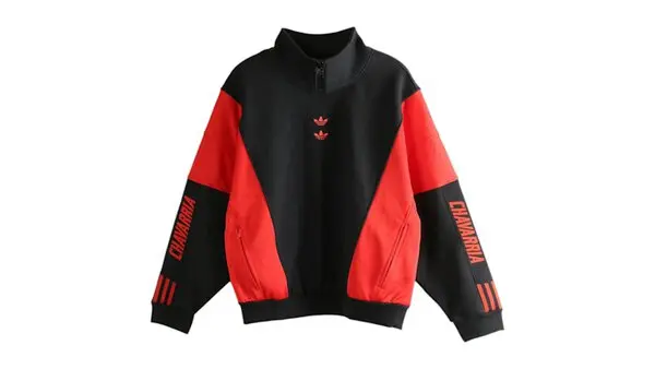 Adidas X Willy Chavarria Watsonville Mockneck Coat - Black/red