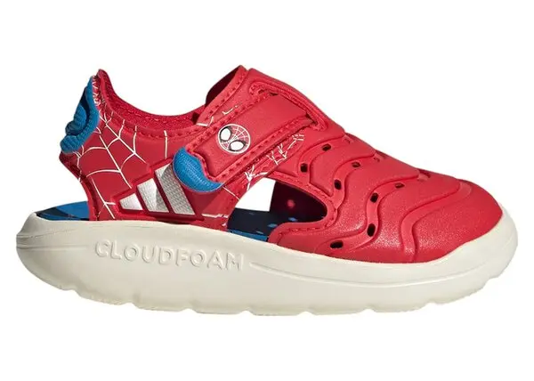 Adidas Water Sandals Marvel Spider-man - Pure Ruby/cloud White/bright Blue