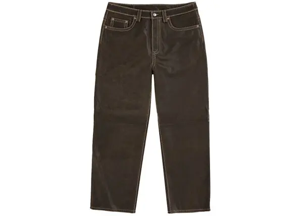 Supreme True Religion Loose Fit Leather Pant - Brown