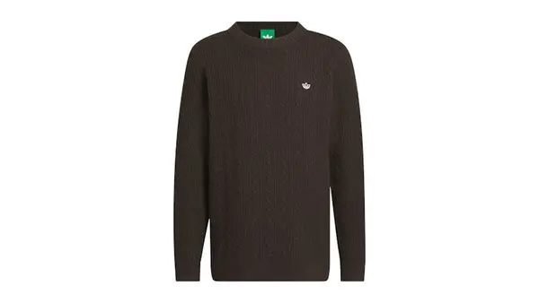 Adidas Cableknit Sweater - Dark Brown