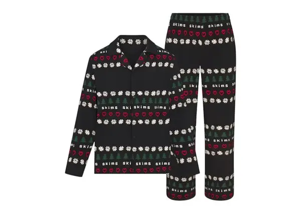 SKIMS X Cactus Plant Flea Market Jersey Sleep Set - Onyx Pine Fair Isle