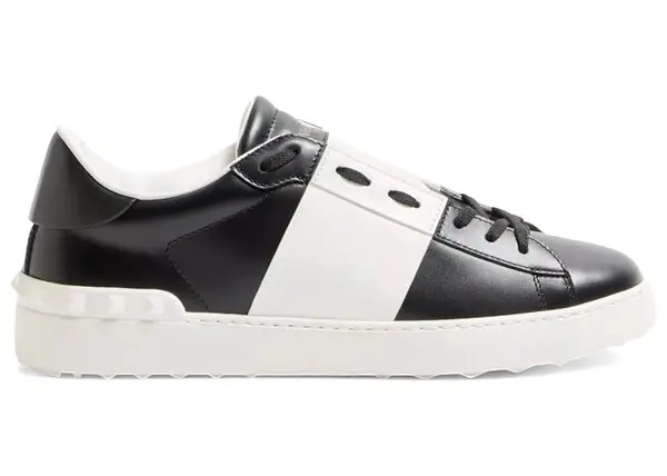 Valentino Garavani Open Leather Sneakers With Rockstud Detail