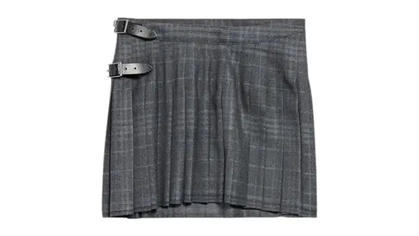 Balenciaga Pleated Mini Skirt - Grey