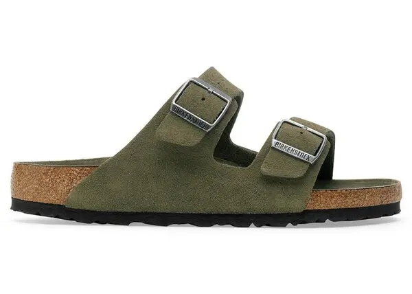 BIRKENSTOCK Arizona Soft Footbed Suede Leather - Thyme Tonal
