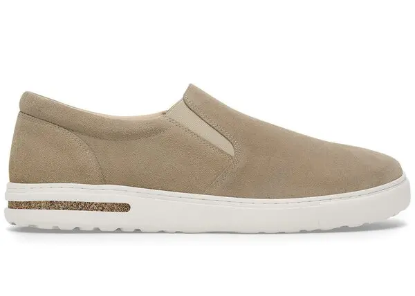 BIRKENSTOCK Oswego Suede Leather Slip-on Sneakers - Taupe