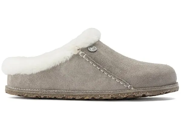 BIRKENSTOCK Zermatt Premium Suede Leather Slipper - Stone Coin
