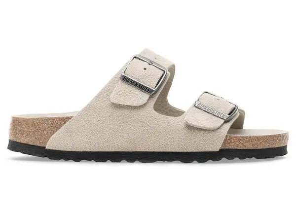 BIRKENSTOCK Arizona Soft Footbed Suede Leather - Oyster Tonal