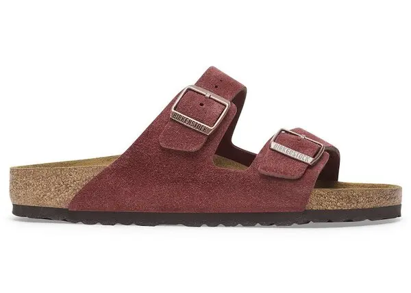 BIRKENSTOCK Arizona Suede Leather Sandals - Zinfandel