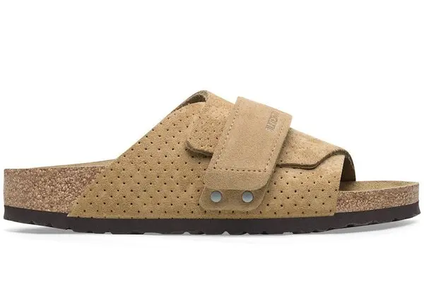 BIRKENSTOCK Kyoto Suede Embossed Slide Sandal
