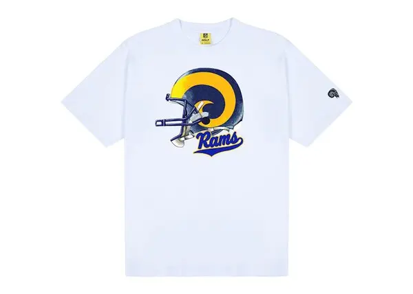 GOLF LE FLEUR Tyler, The Creator Golf Wang X Nfl Rams Helmet Tee Shirt