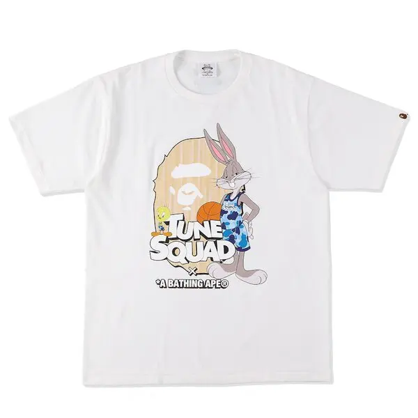 A BATHING APE X Space Jam Ape Head Tee Shirt - White