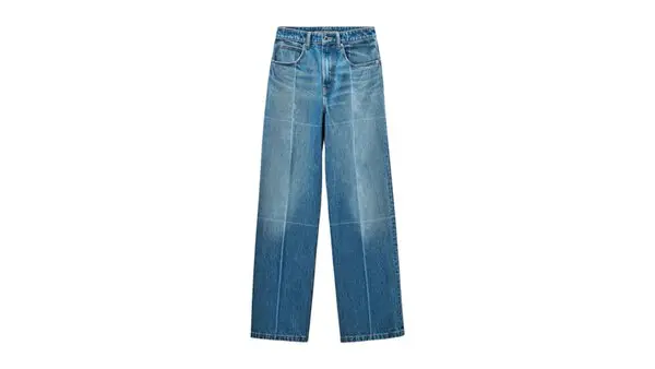 Alexander Wang Straight Faded Fold Lines Pants