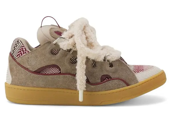 LANVIN Suede Curb Mesh Laces Rattan