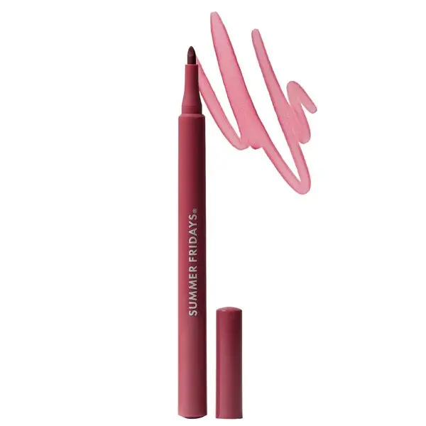 Summer Fridays Flushed Lip Stain 12hr Transfer-proof Lip Tint - Rosette - Cool Pink