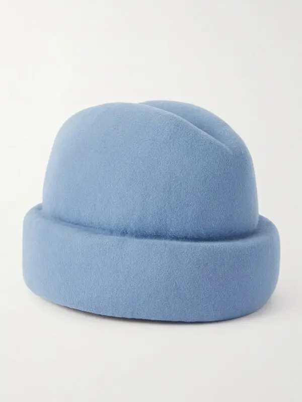 GIGI BURRIS MILLINERY Sharina Wool-felt Cap - Blue