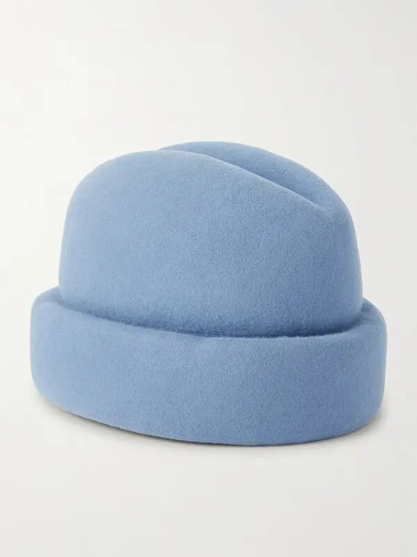 GIGI BURRIS MILLINERY Sharina Wool-felt Cap - Blue
