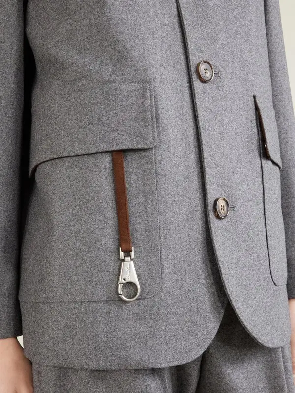 Loro Piana Roadster Suede-trimmed Wool And Cashmere-blend Jacket