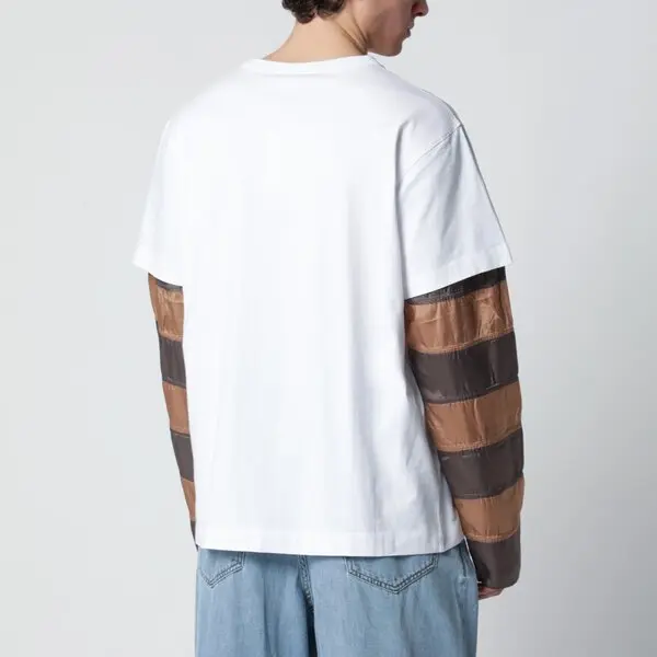 Dries Van Noten T-shirt With Striped Sleeves