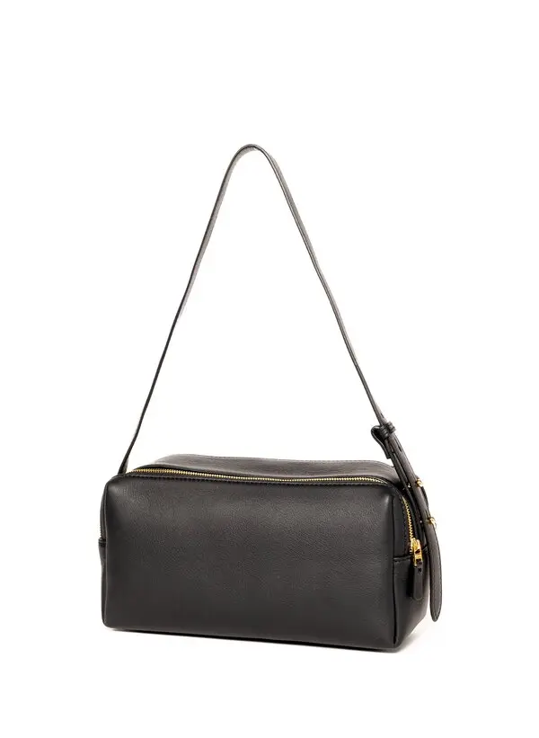 ELLEME Trousse Pebbled Leather Bag - Black