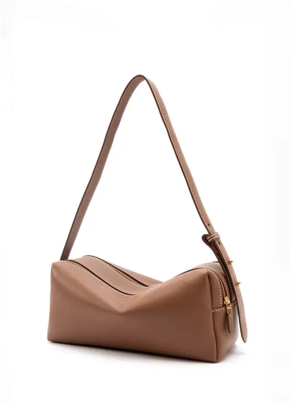 ELLEME Trousse Pebbled Leather Bag - Cognac