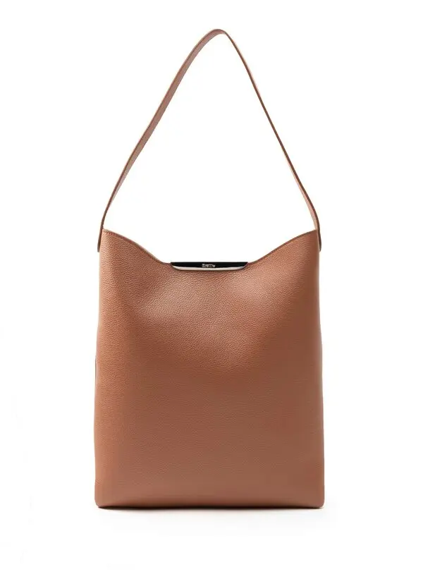 ELLEME Gemini Pebbled Leather Tote - Cognac