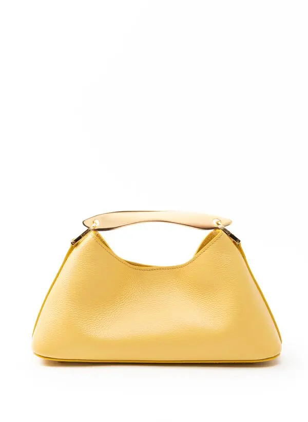 ELLEME Mini Boomerang Pebbled Leather Bag - Mustard
