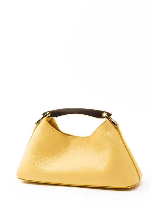 ELLEME Mini Boomerang Pebbled Leather Bag - Mustard