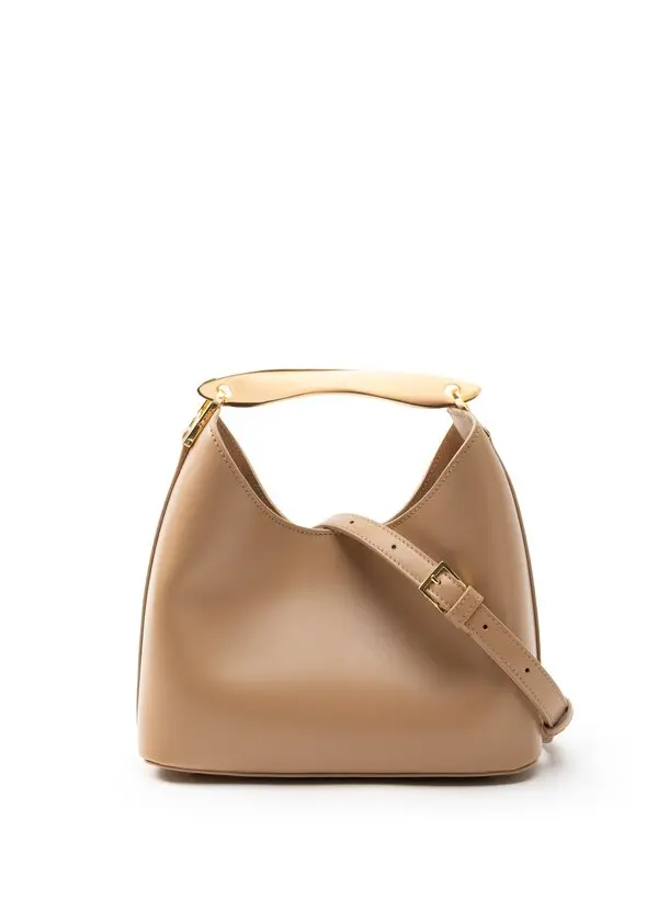 ELLEME Small Boomerang Leather Handbag - Cappuccino