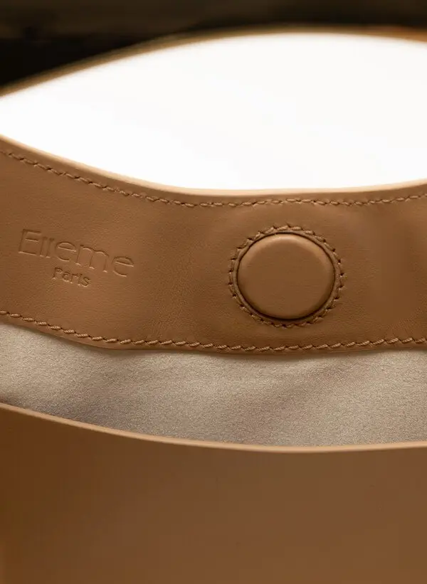 ELLEME Small Boomerang Leather Handbag - Cappuccino
