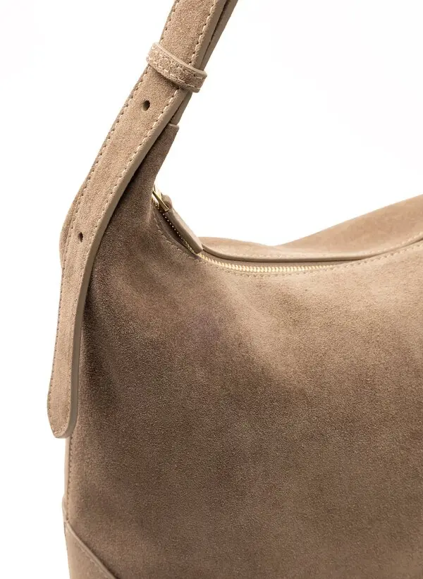 ELLEME Loop Large Suede Hobo Tote Bag - Taupe