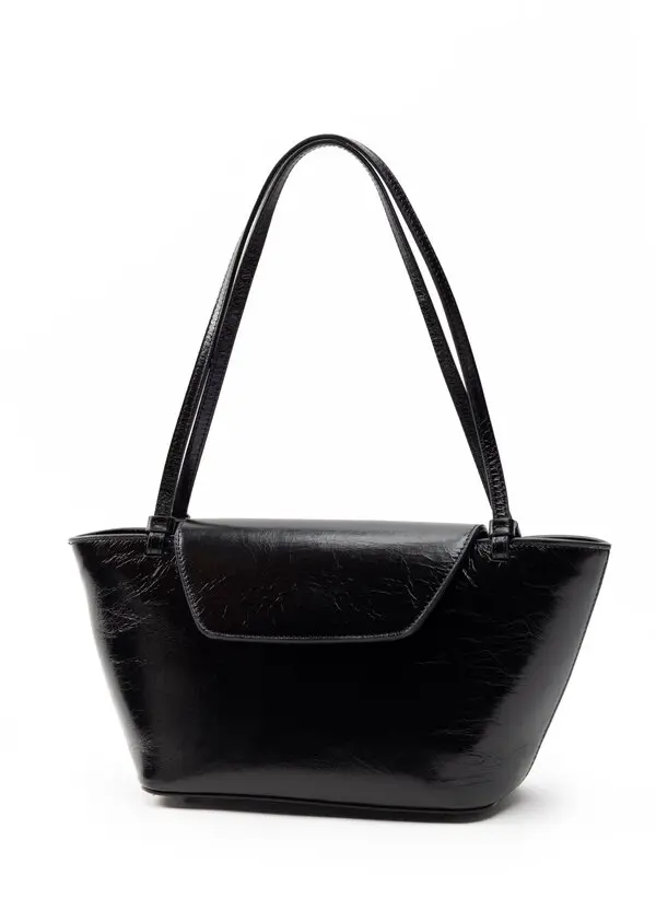 ELLEME Courrier Tote Vintage Leather - Black