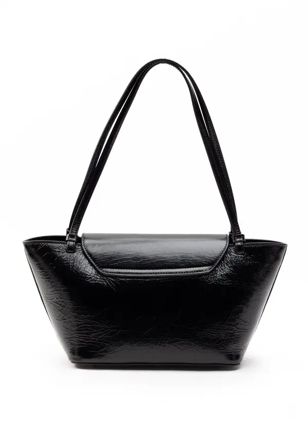 ELLEME Courrier Tote Vintage Leather - Black