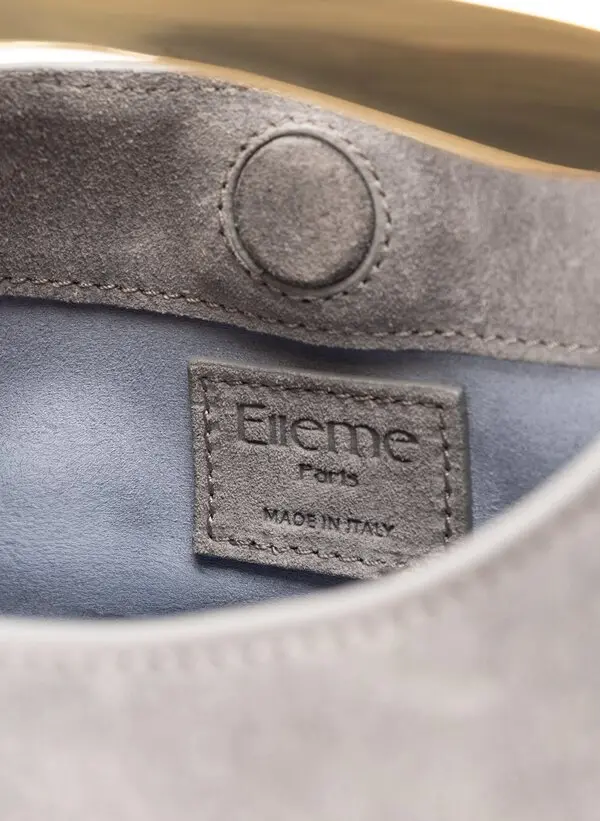 ELLEME Mini Boomerang Suede Handbag - Grey