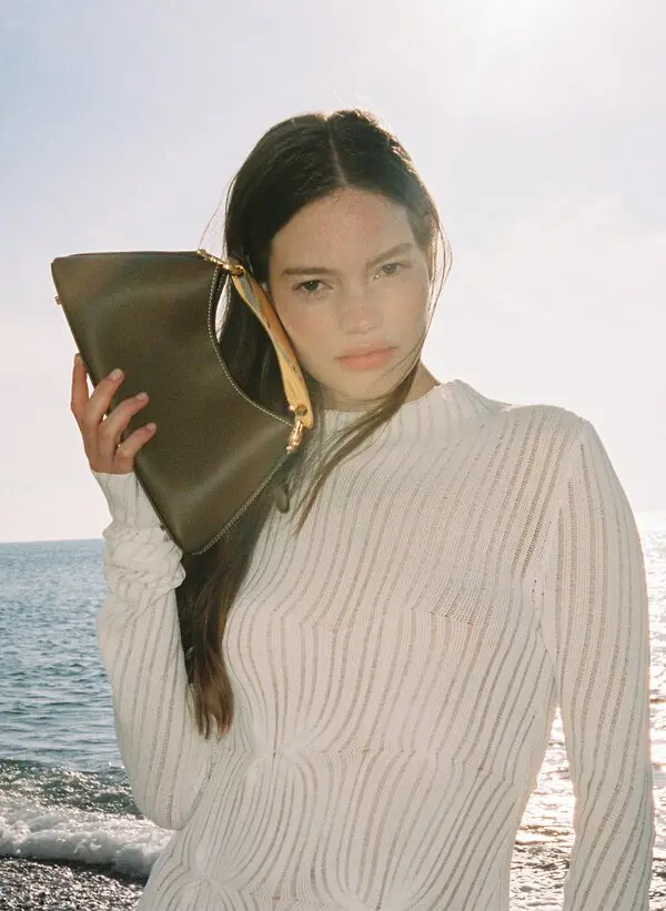 ELLEME Mini Boomerang Leather Top Handle Bag