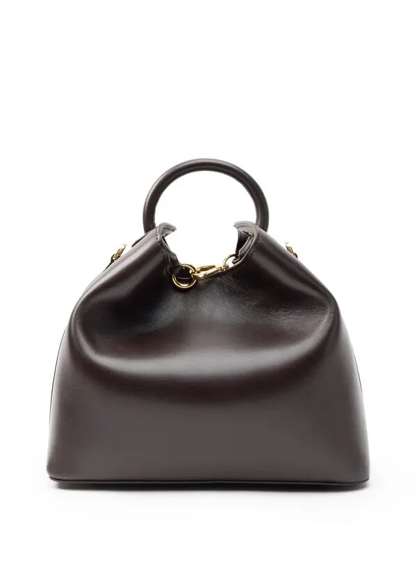 ELLEME Raisin Leather Handbag - Tabacco