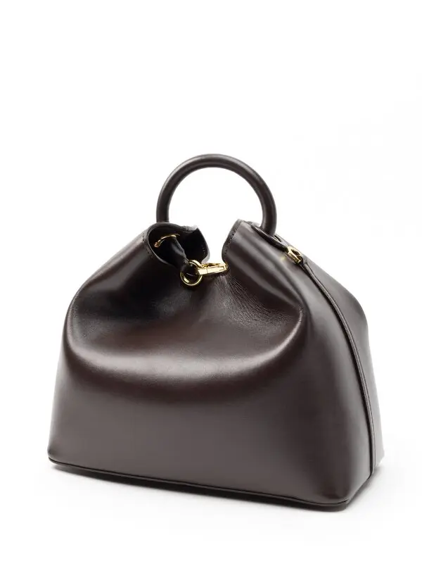 ELLEME Raisin Leather Handbag - Tabacco