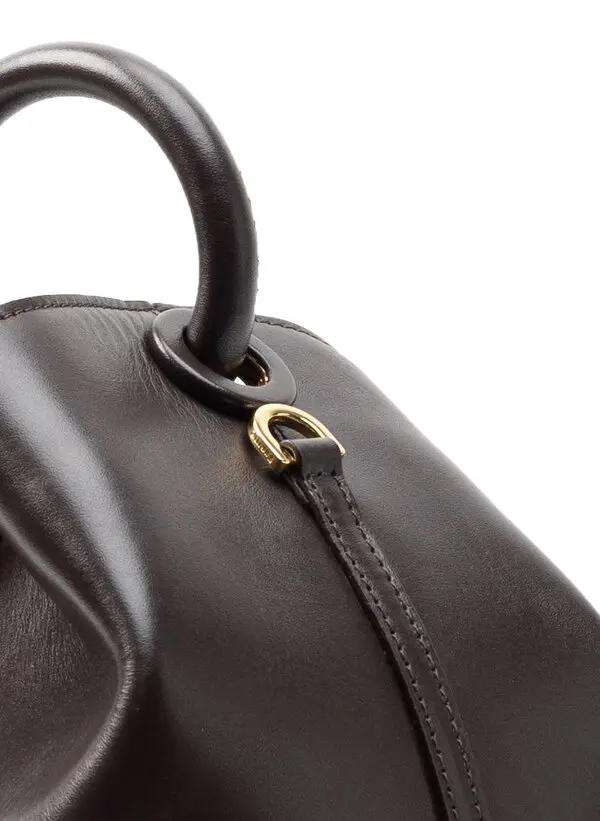 ELLEME Raisin Leather Handbag - Tabacco