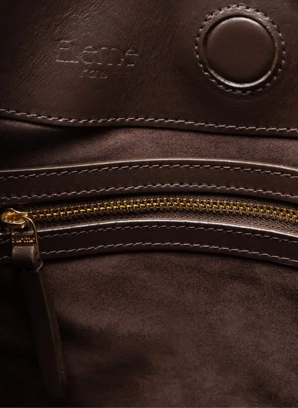 ELLEME Raisin Leather Handbag - Tabacco